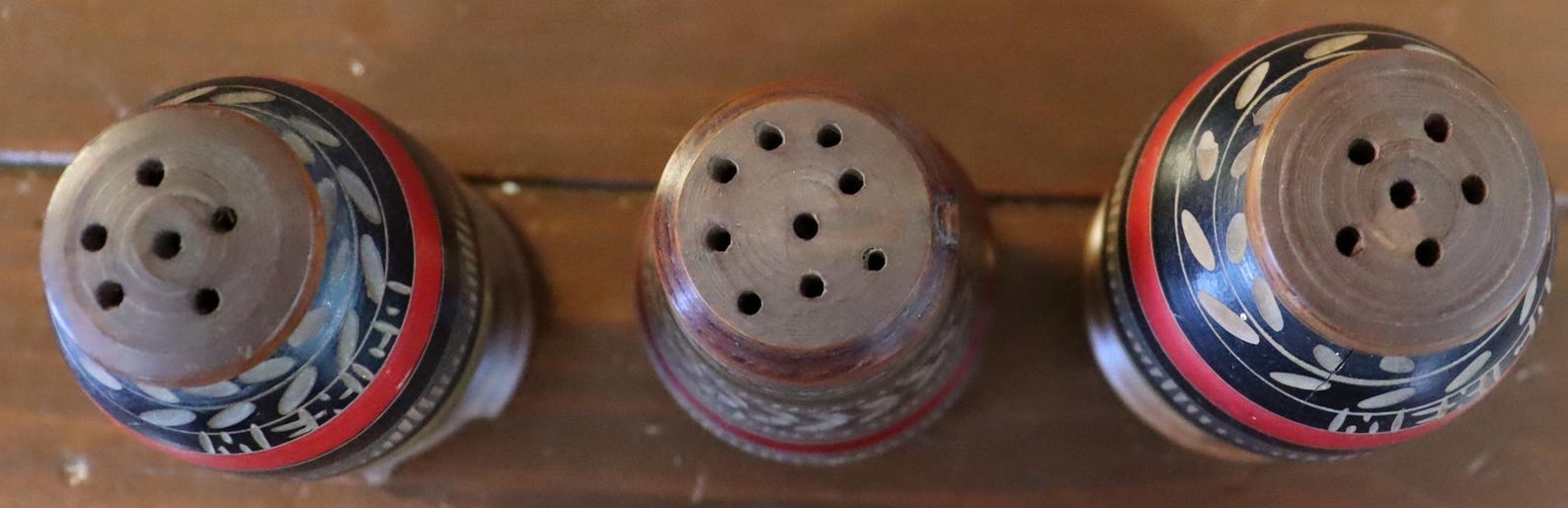 3 Wooden Salt and Pepper Shakers Made in Mexico Handmade - Etsy