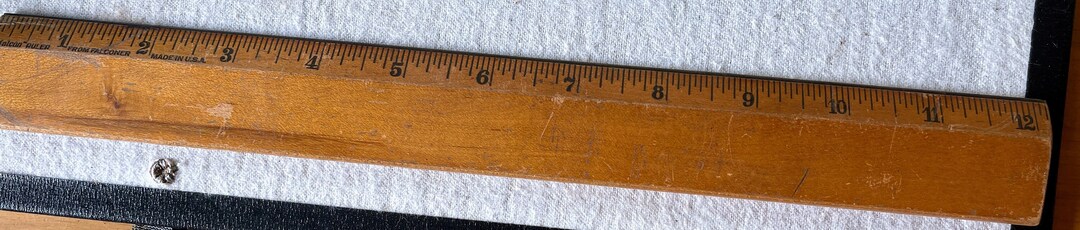 Vintage Falcon 12 Inch Wood Ruler 1 1/2 Inches Wide by Falconer USA - Etsy