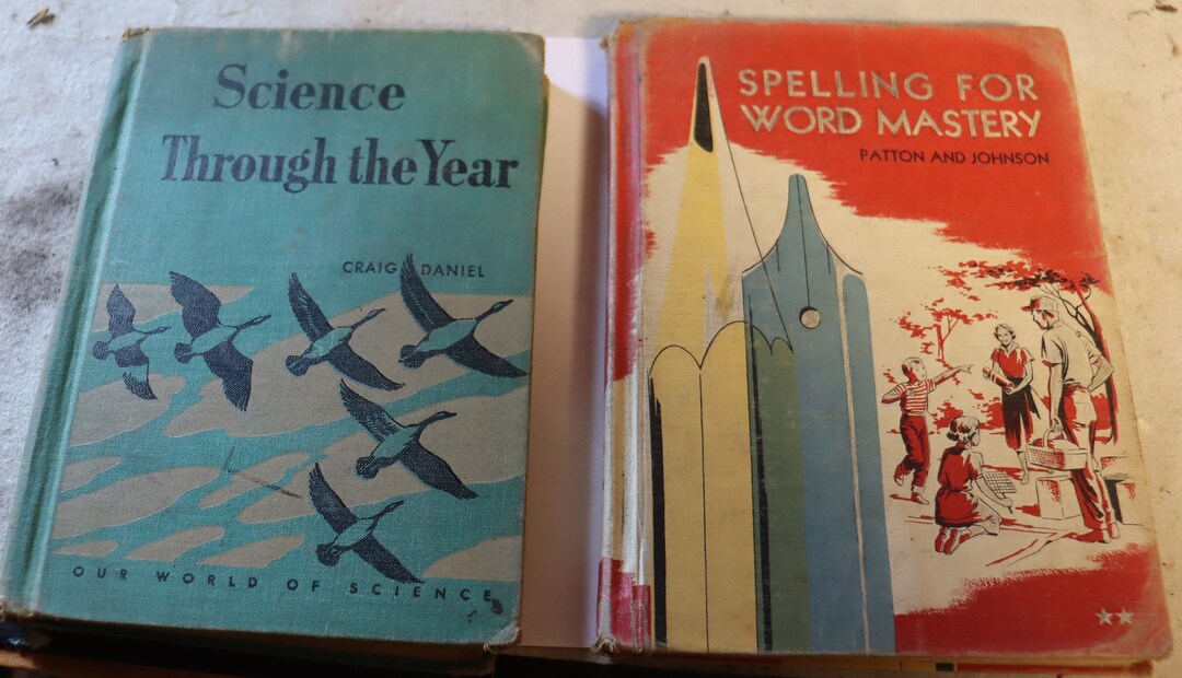 Vintage School Books From the 1950's Spelling for Word Mastery,science ...