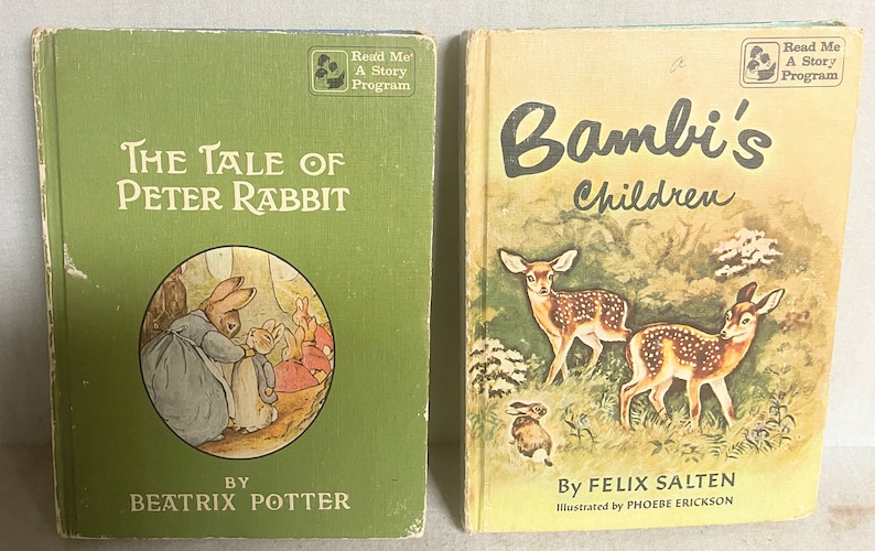 Vintage Children's Book Set: Peter Rabbit & Bambi's Children - Etsy