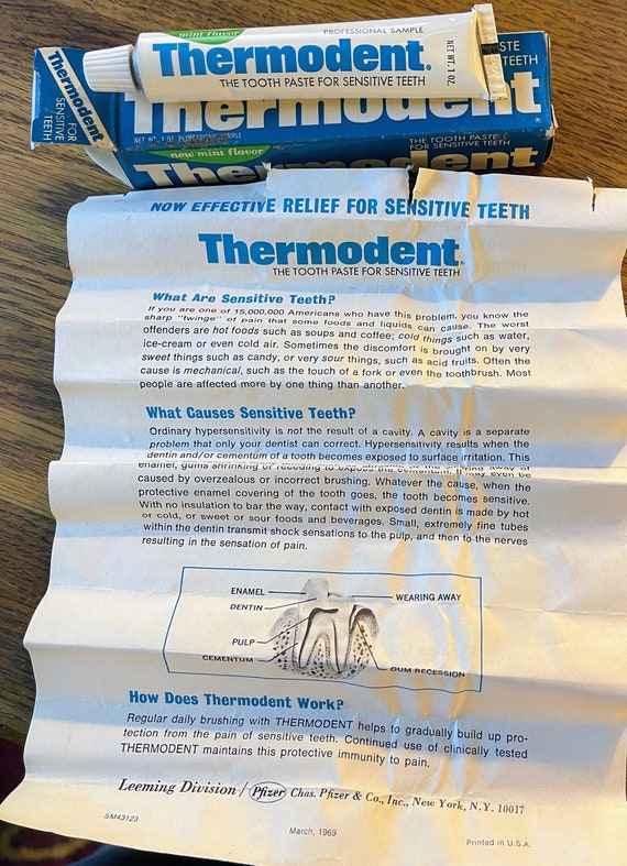 Vintage Thermodent Tooth Paste in Original Box Pfizer Mint | Etsy