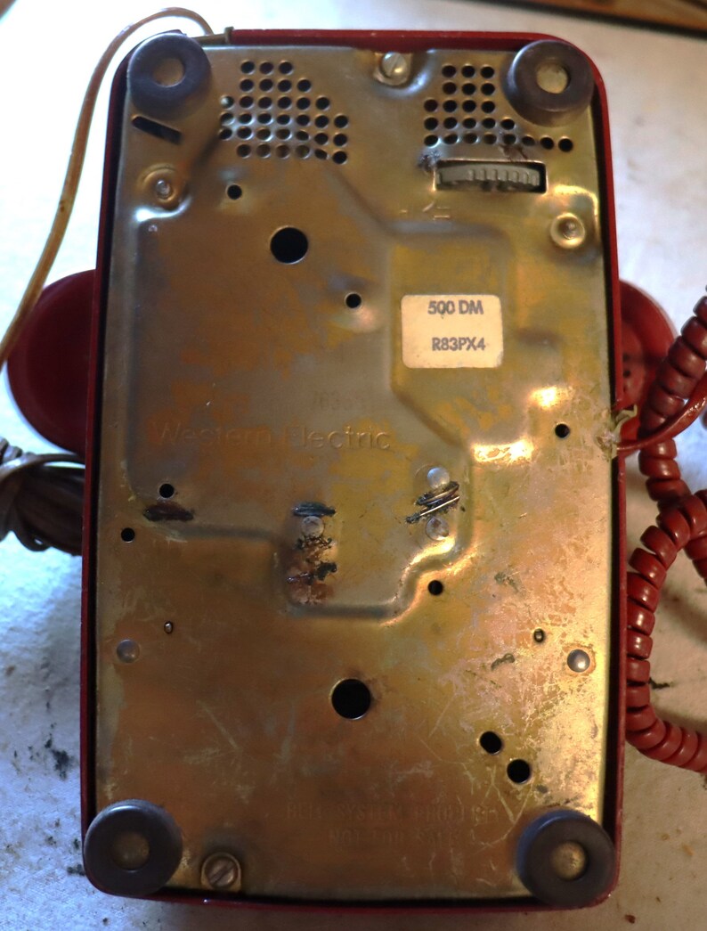Vintage Red Bell Western Electric Rotary Desk Phone 1983 . Not - Etsy