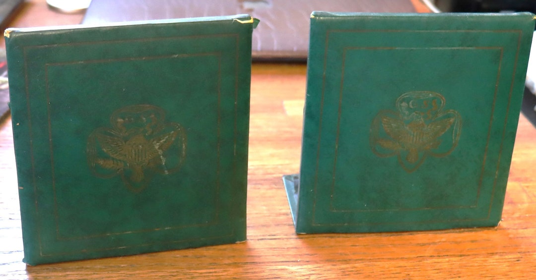Vintage Girl Scout Book Ends Perma 061 American Binder Co - Etsy