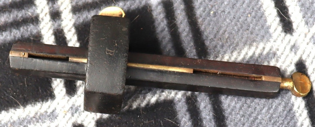Antique Wood and Brass Gauge,scrib Tool - Etsy