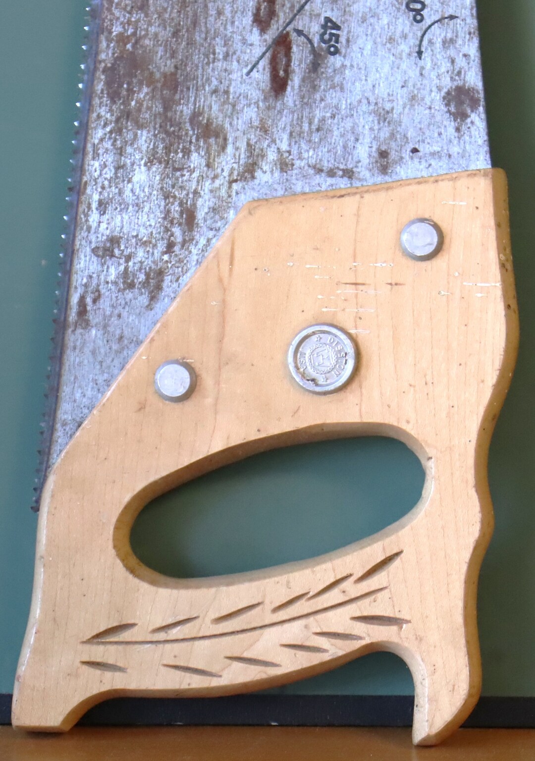 Vintage Disston Model H 1 10 Point 20 Inch - Etsy