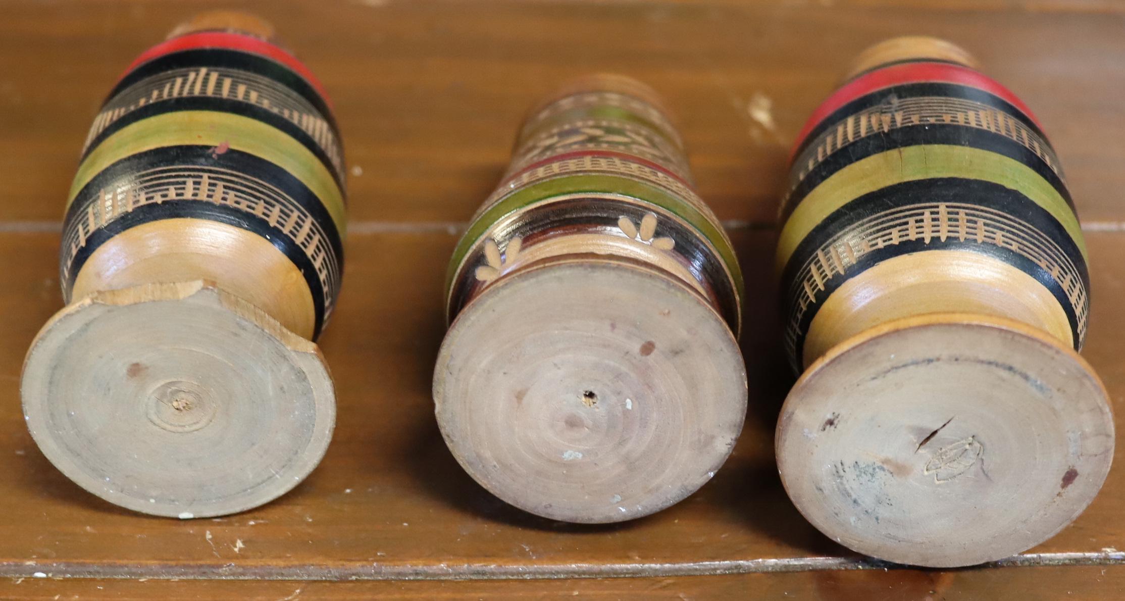3 Wooden Salt and Pepper Shakers Made in Mexico Handmade - Etsy