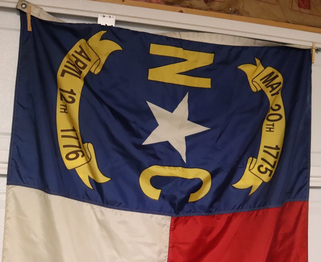 Vintage the North Carolina State Flag Includes the Dates May 20, 1775 ...