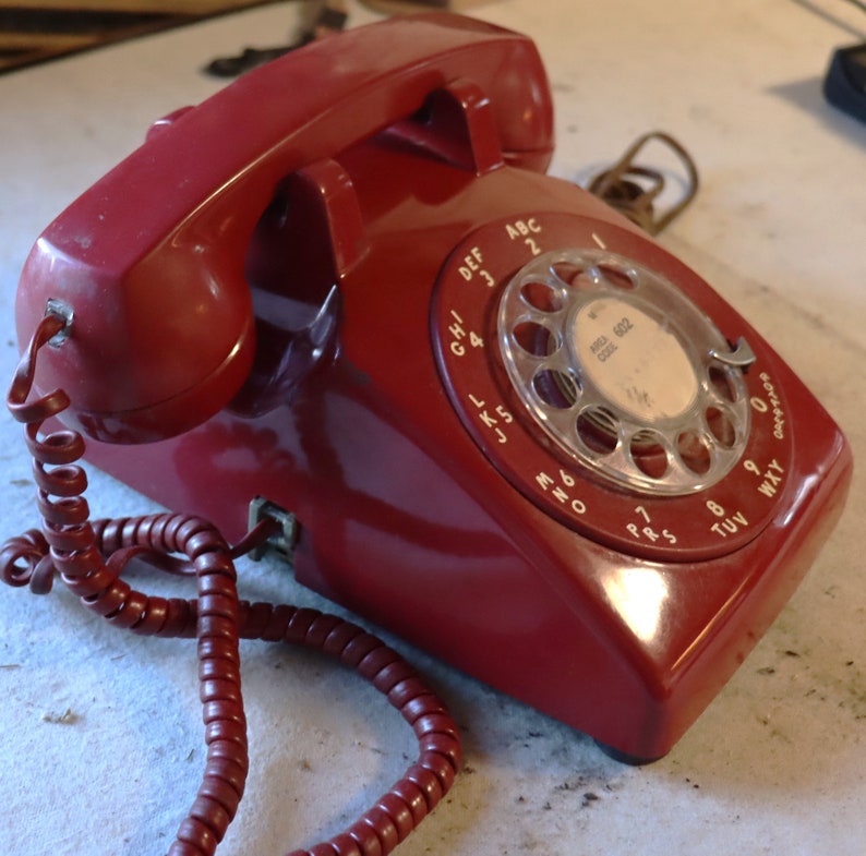 Vintage Red Bell Western Electric Rotary Desk Phone 1983 . Not - Etsy