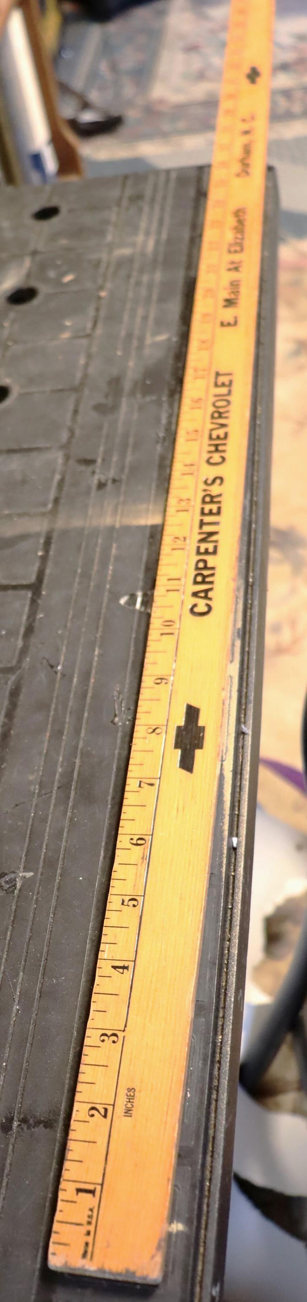 Vintage Thick Wood Yardstick Chevrolet Carpenters Chevrolet Durham NC ...