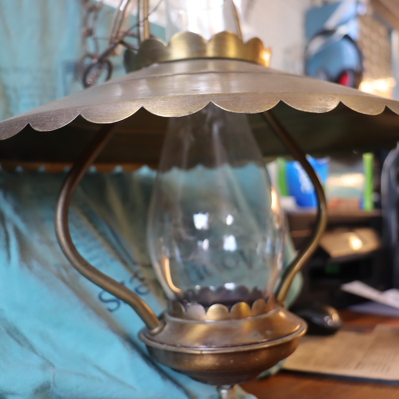 Hanging Glass Lamp - Etsy