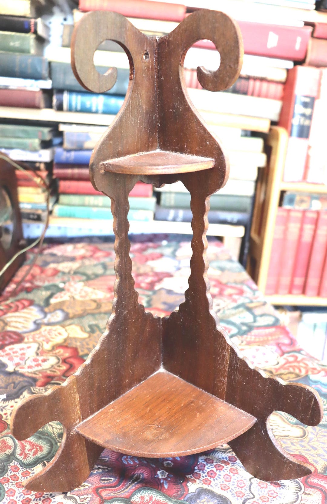 Vintage Wood Corner 2-shelf Unit - Etsy