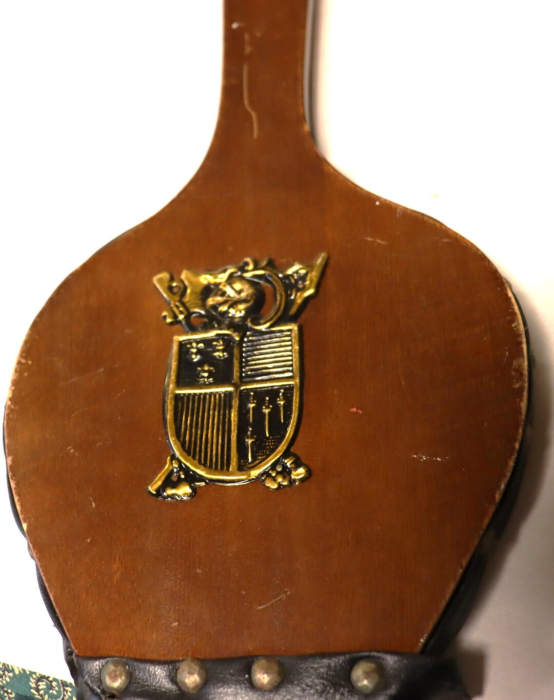 Vintage Wood Fire Bellows With Brass Coat of Arms - Etsy