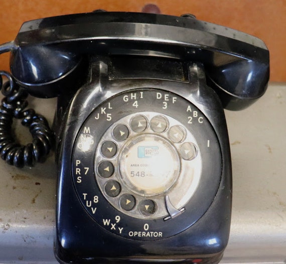 Vintage Monophone Automatic Electric Rotary Phone Black - Etsy