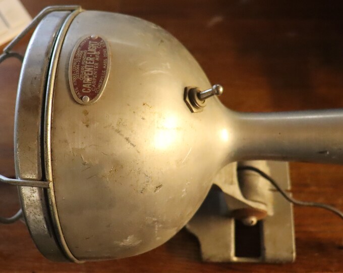 Vintage Master-light Spot Light With Base Carpenter, MFG Co. Lens Guard ...