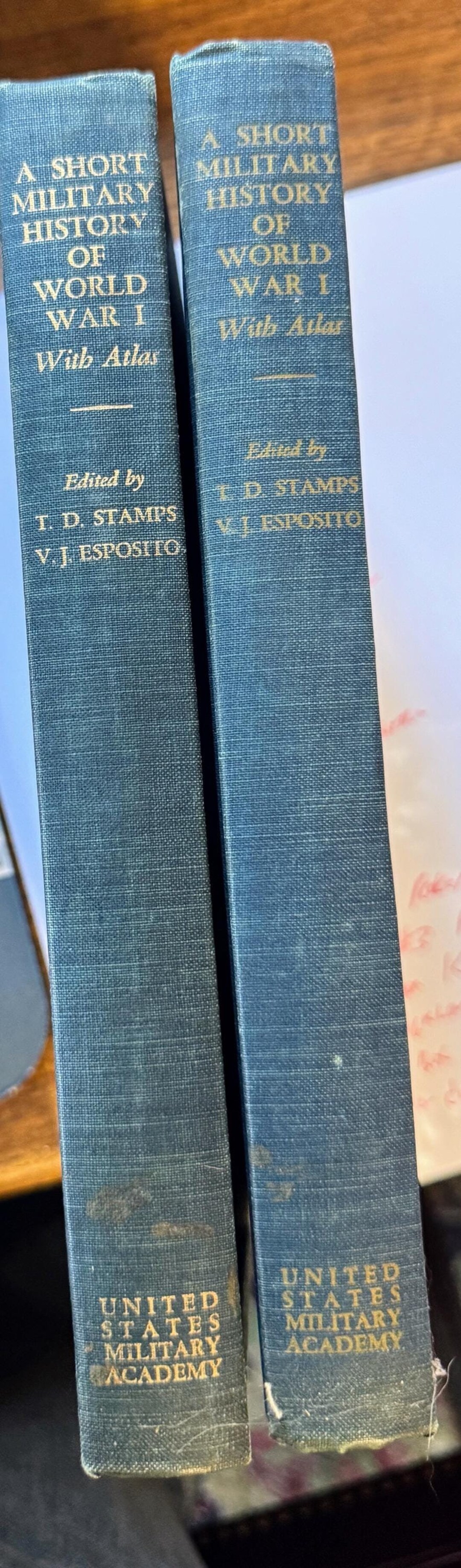Vintage World War 1 History Book Set With Atlas - USMA Westpoint 1953 ...