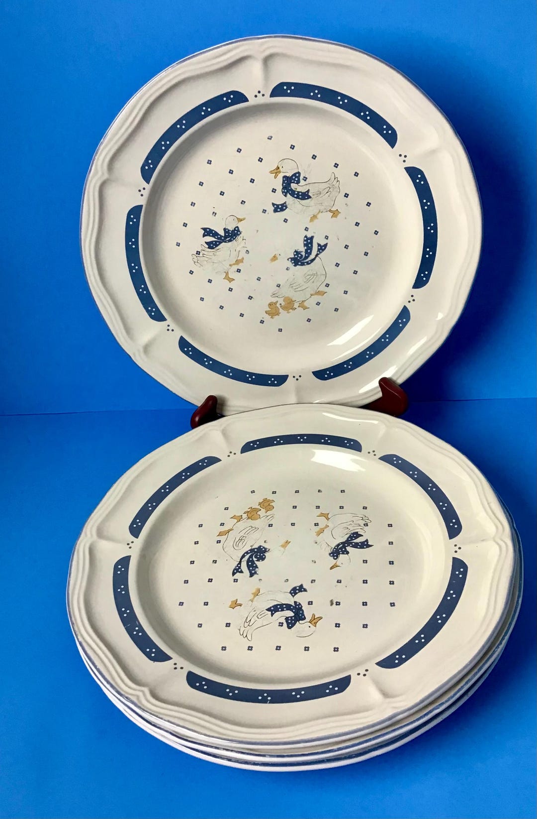 Set of 4 Homestyle Country Goose Dinner Plate 11'' Diameter - Etsy