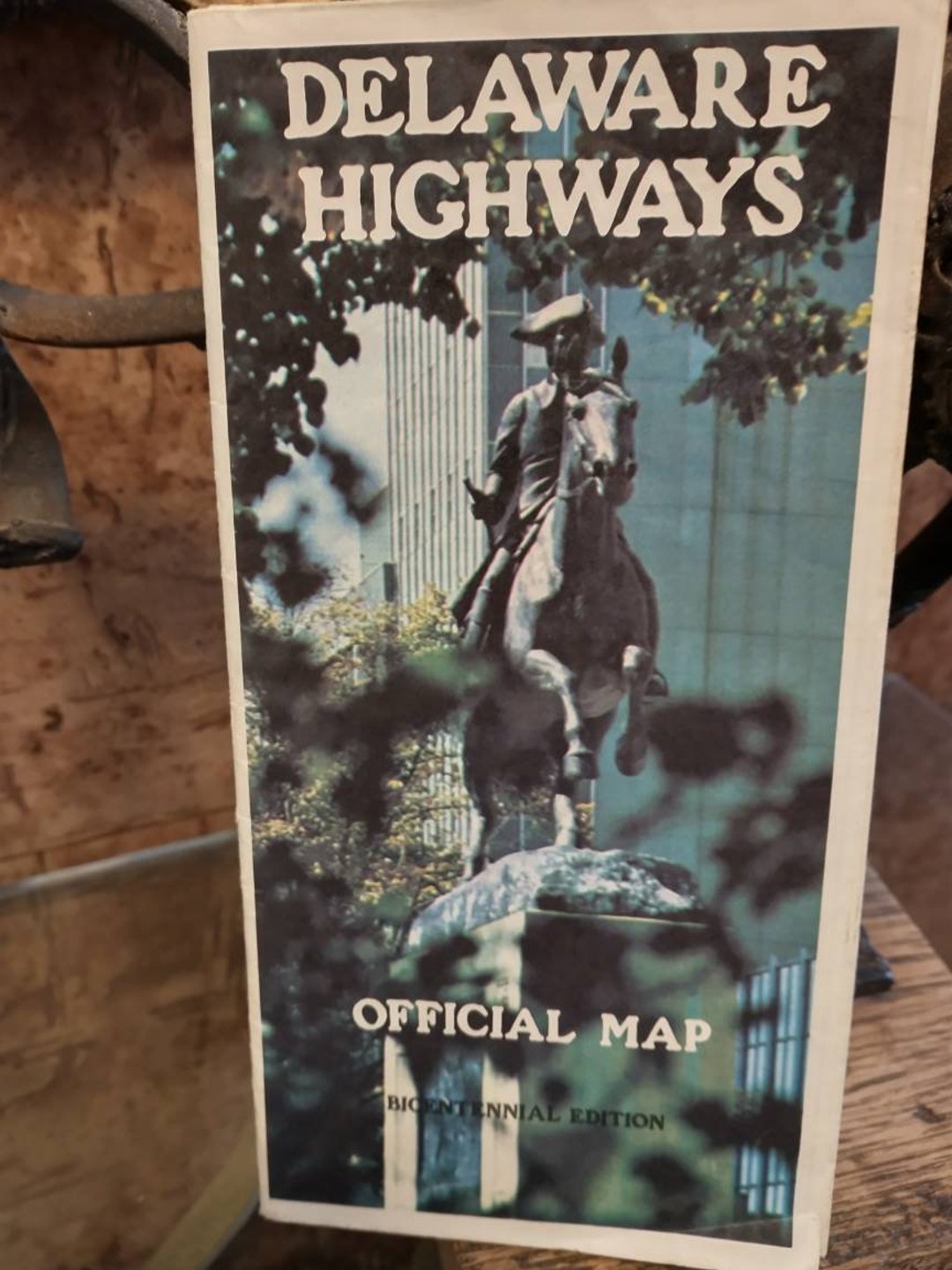 Delaware Highway Road Map 1976 Official Bicentennial Edition Scarce Old ...