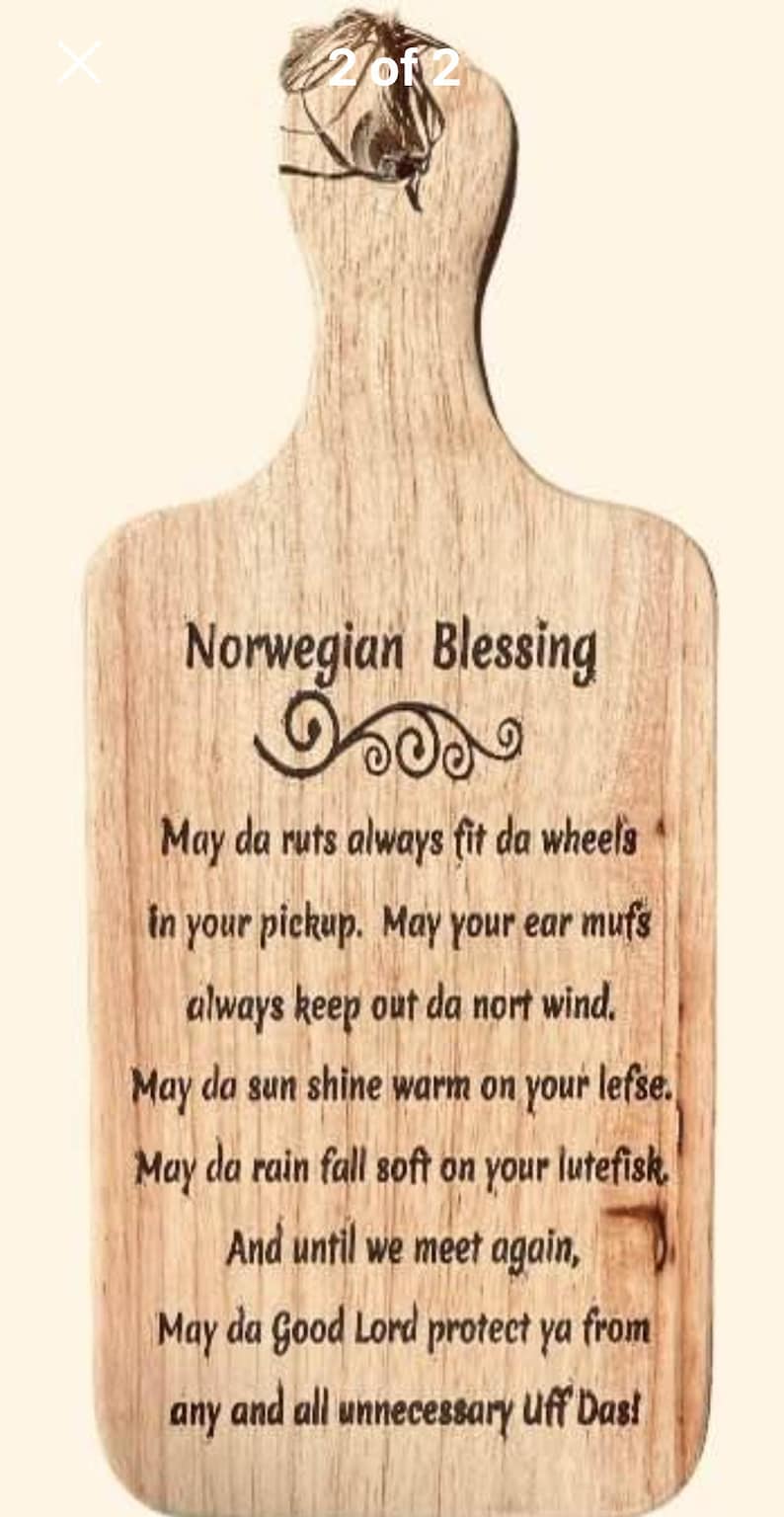 Norwegian Blessing - Laser Engraved Cutting Board - Etsy