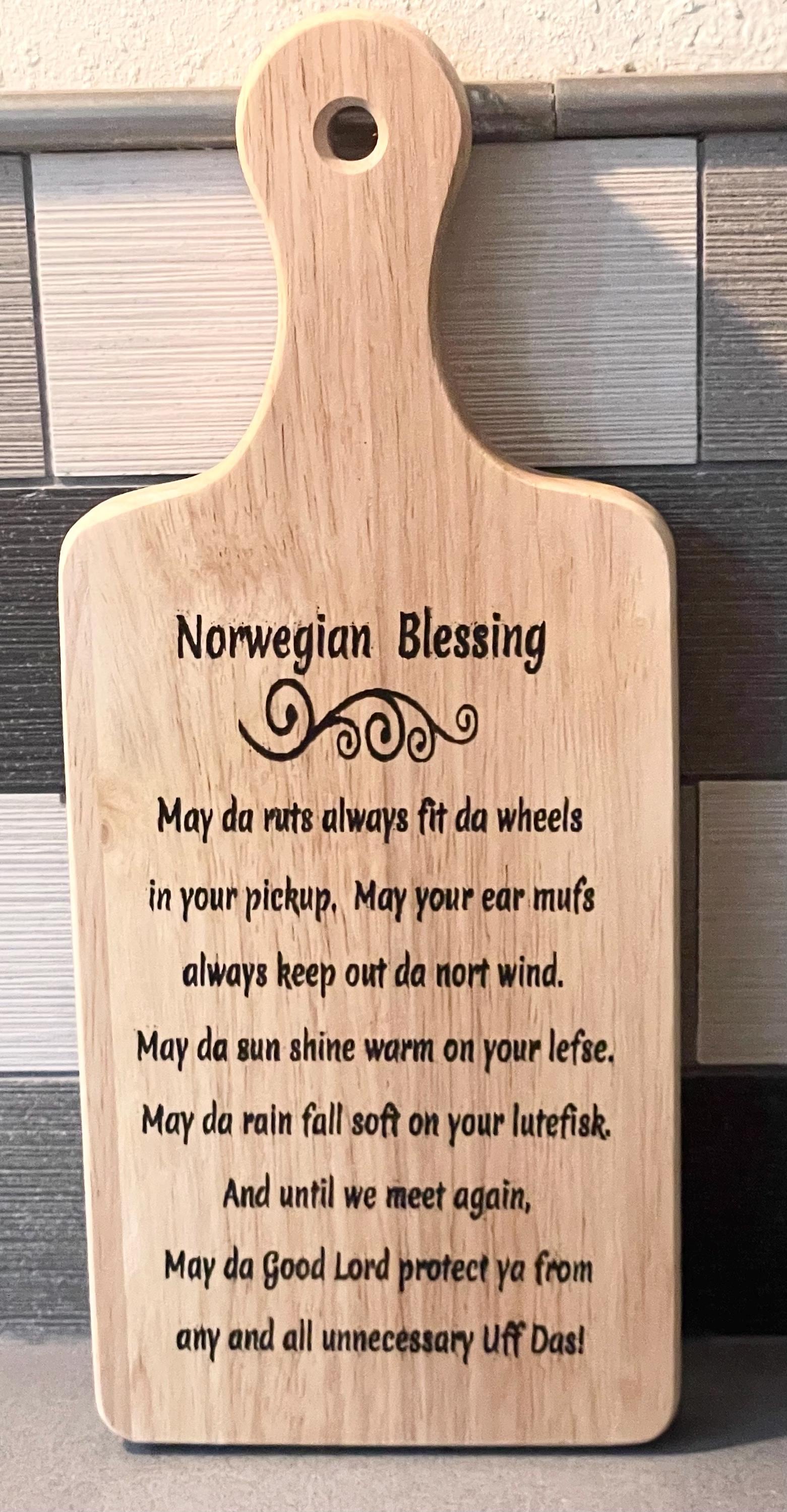 Norwegian Blessing - Laser Engraved Cutting Board - Etsy