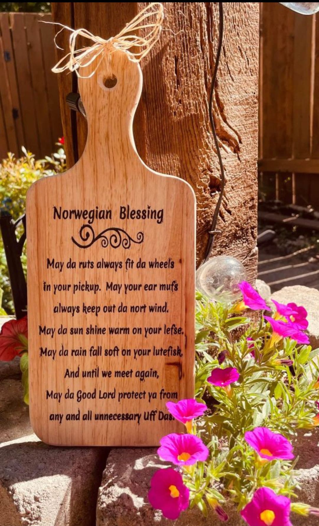 Norwegian Blessing - Laser Engraved Cutting Board - Etsy