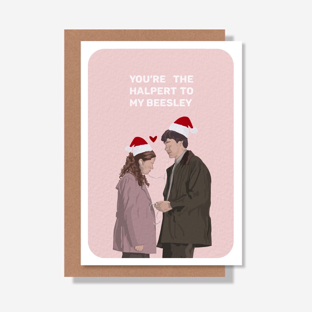 Jim & Pam, the Office Christmas Card youre the Halpert to My Beesley - Etsy