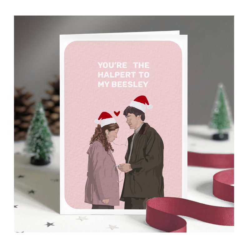 Jim & Pam the Office Christmas Card youre the Halpert to My - Etsy