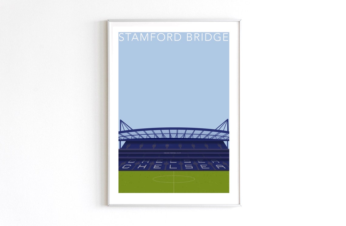 Chelsea/stamford Bridge Stadium Illustration Football - Etsy