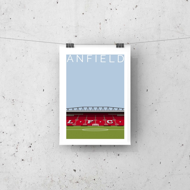 Liverpool/anfield Stadium Illustration - Football Stadium, Digital Art ...