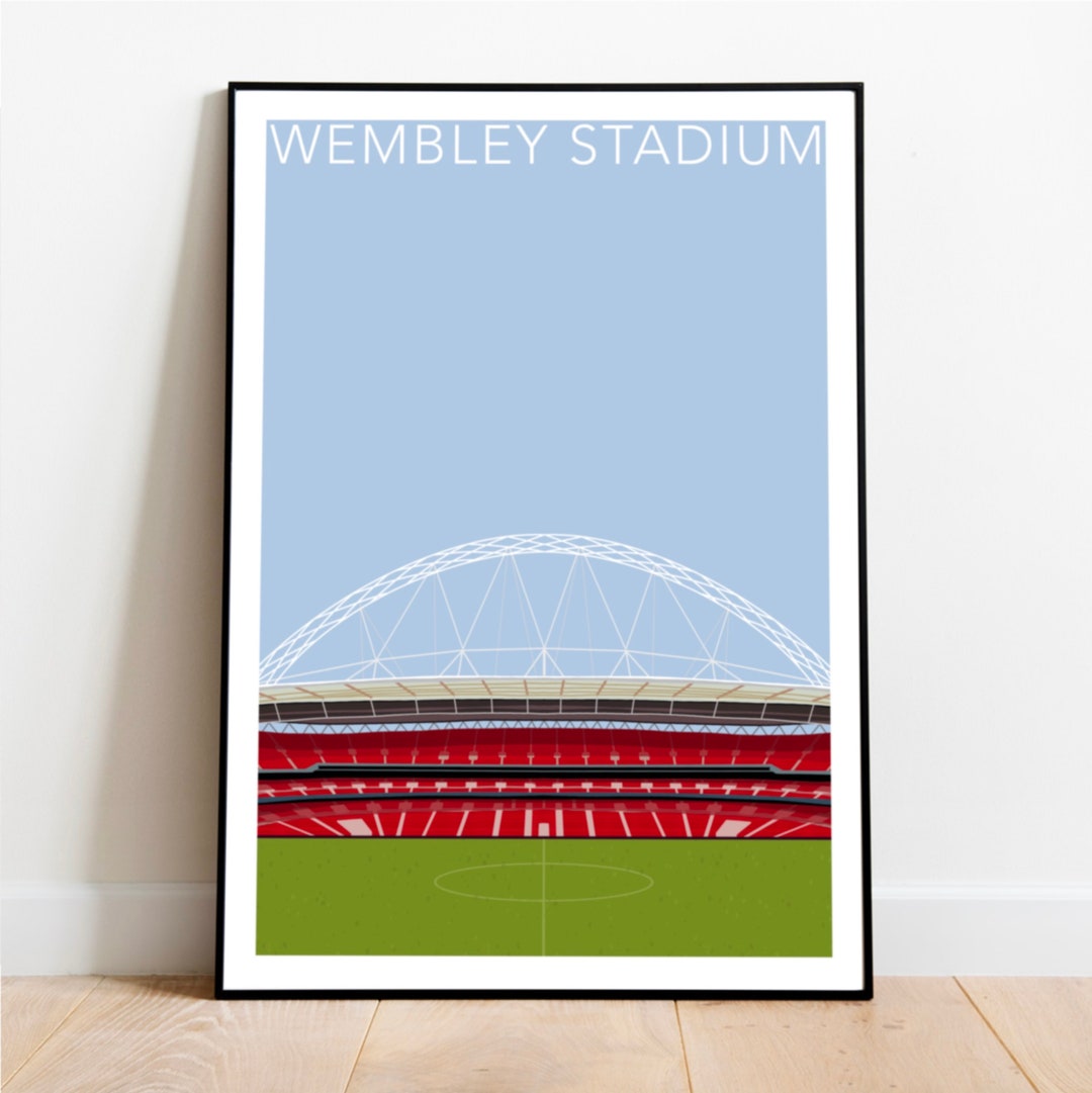 Wembley Stadium Illustration - Football Stadium - Etsy