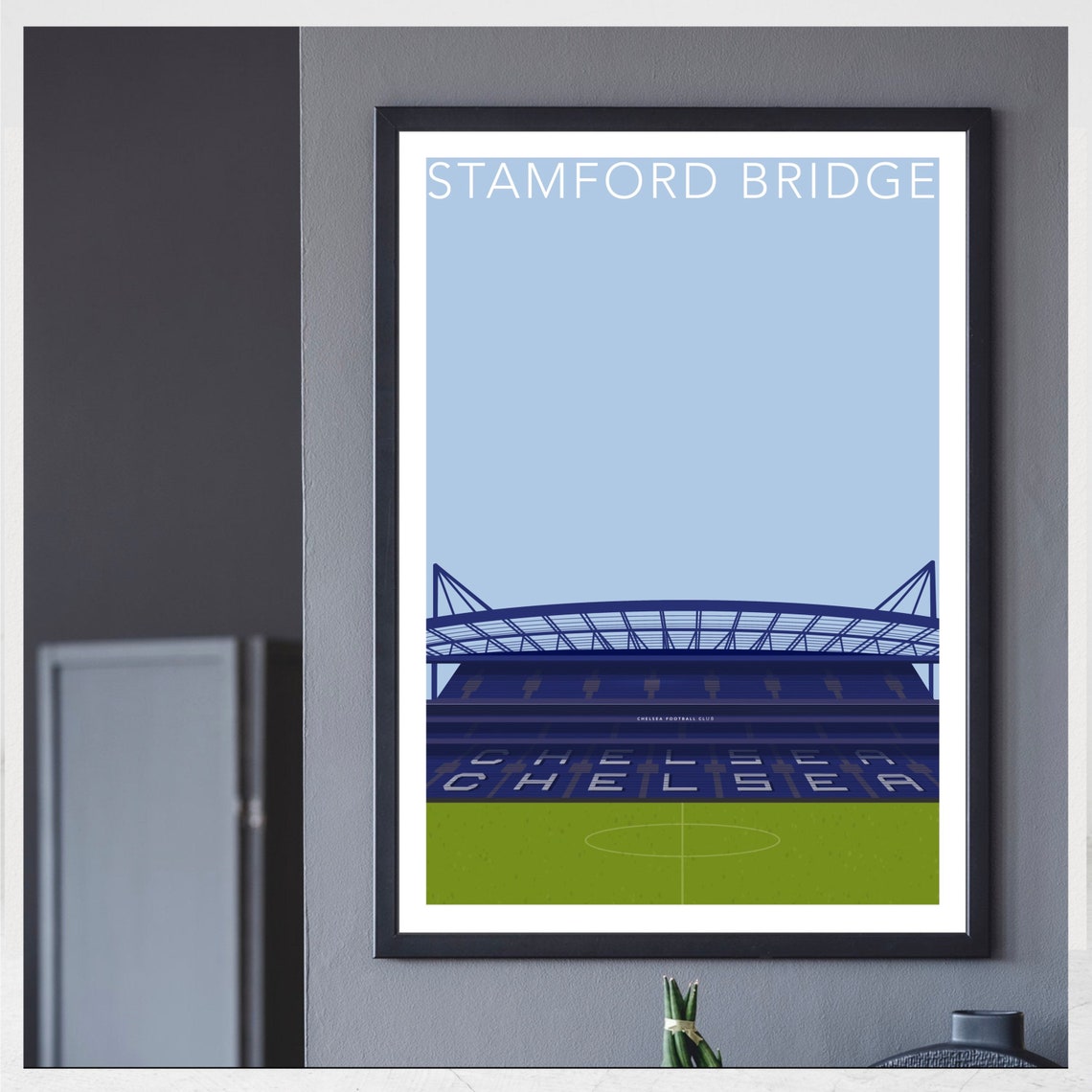 Chelsea/stamford Bridge Stadium Illustration Football - Etsy