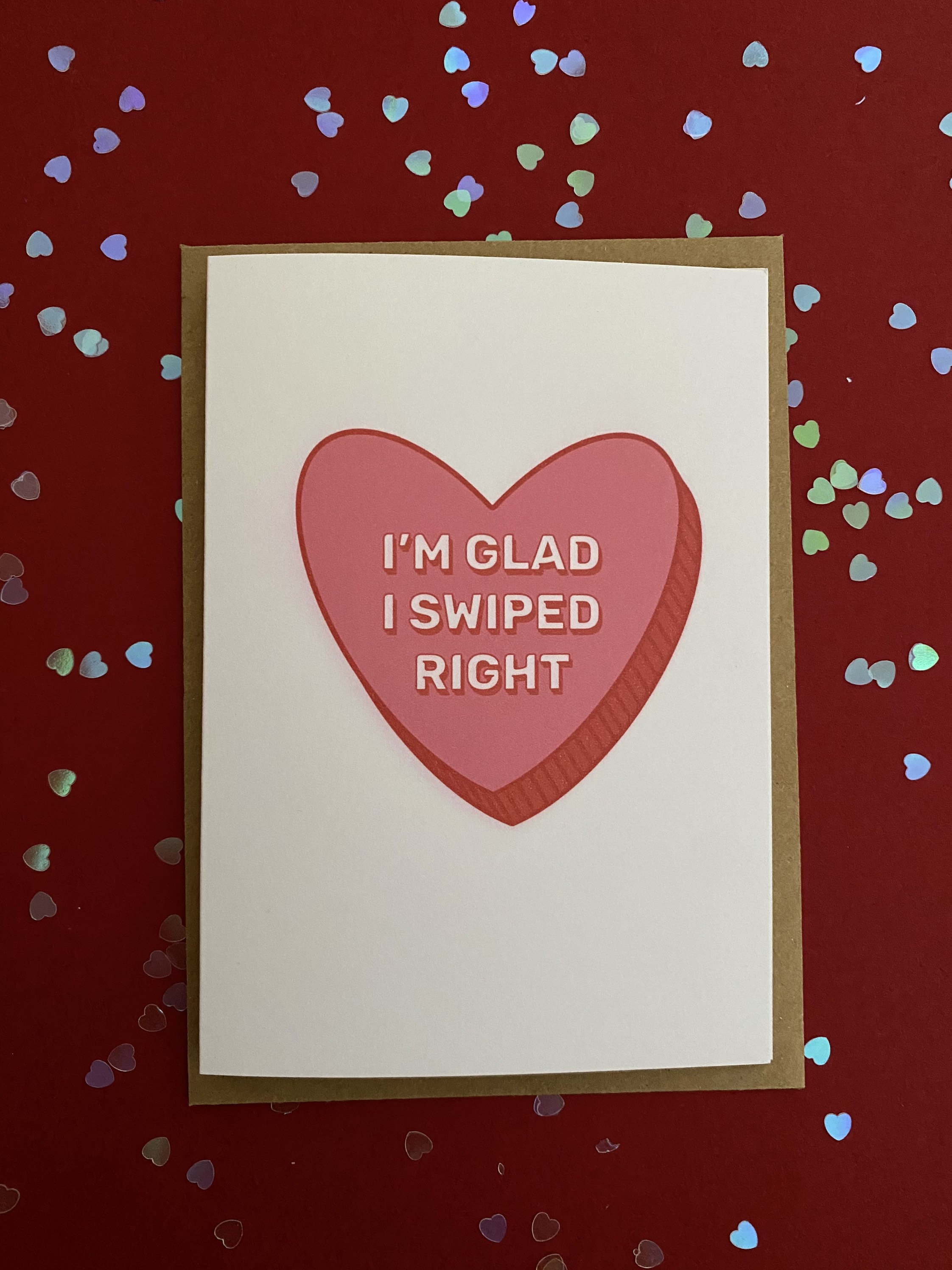 I'm Glad I Swiped Right Anniversary Birthday or | Etsy UK