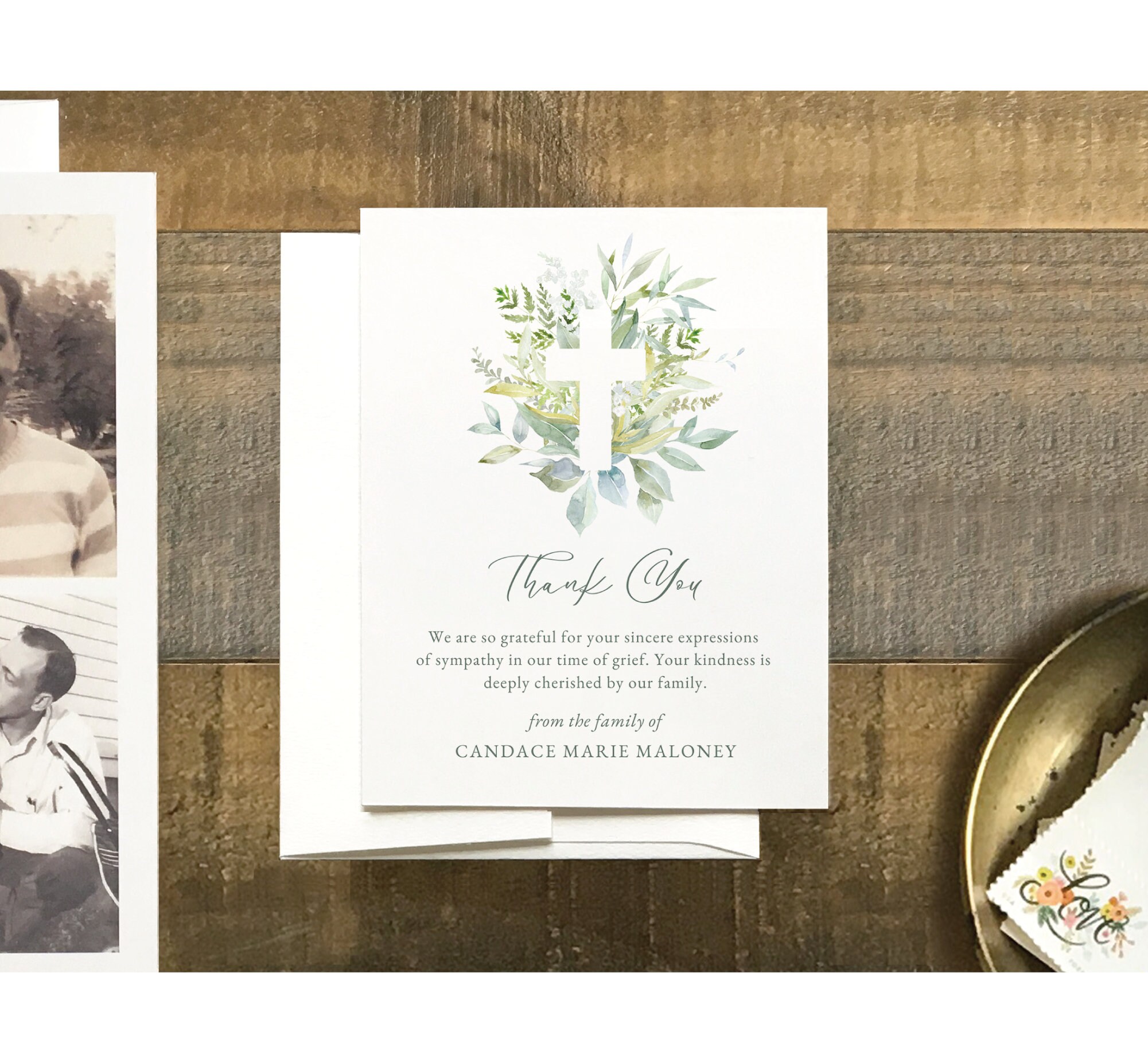 Greenery Cross Canva Template Bundle of 4 Editable - Etsy