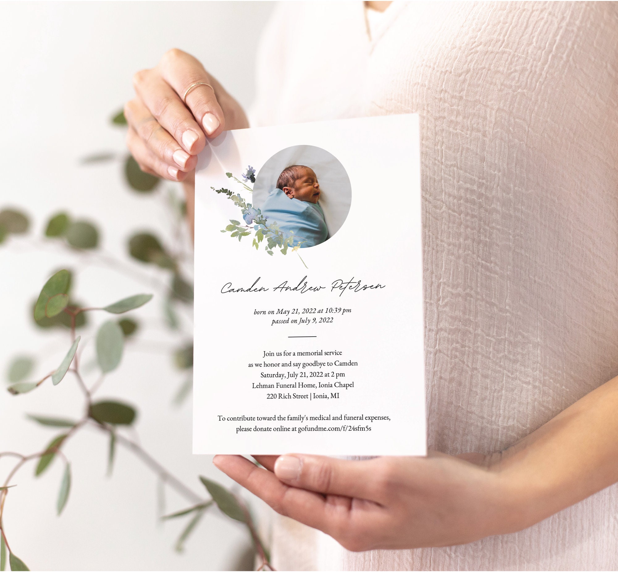 Blue Wildflower Canva Template Bundle of 4 Editable - Etsy