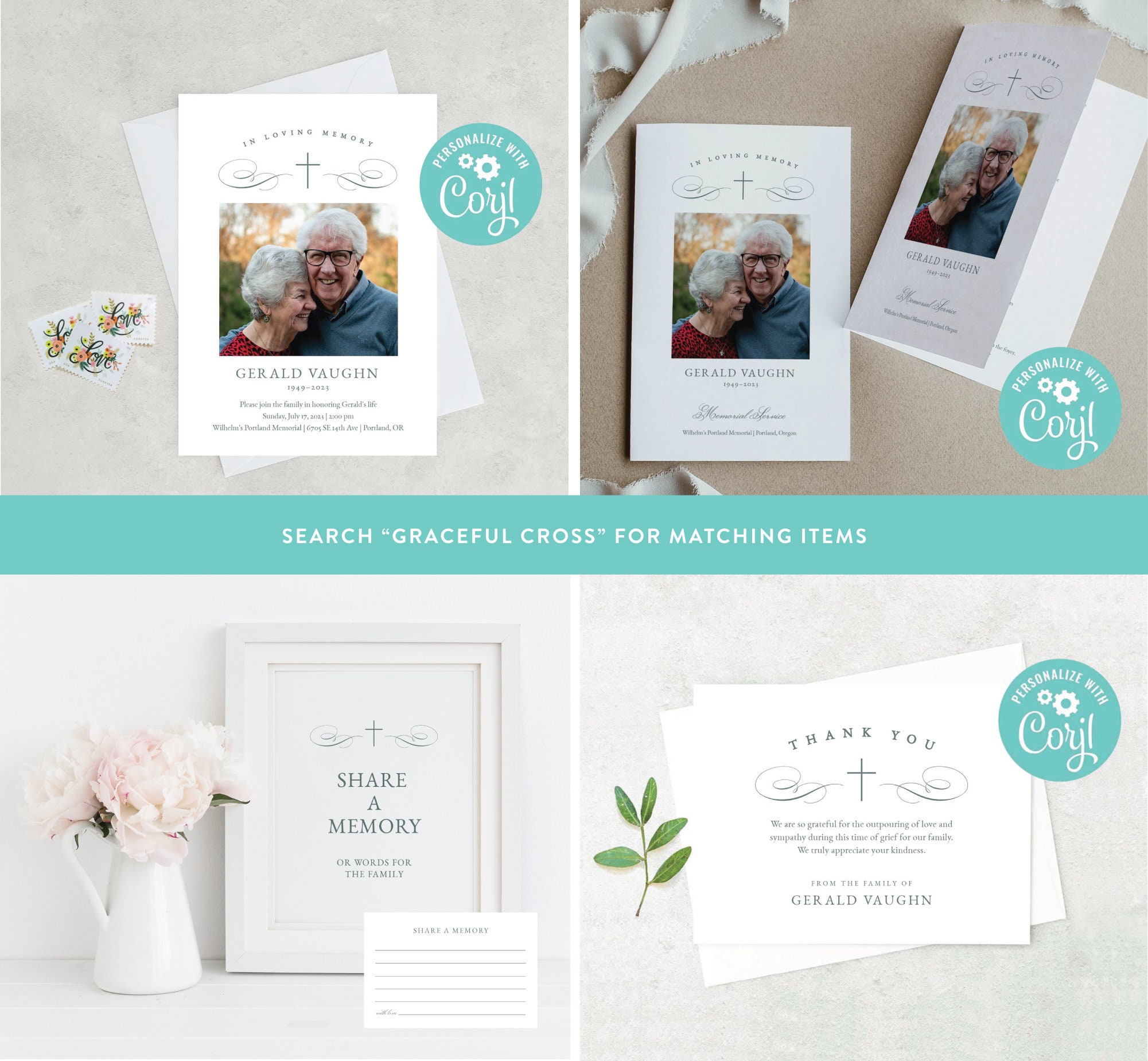 Editable Memorial Program Printable Funeral Program ONLINE - Etsy Canada