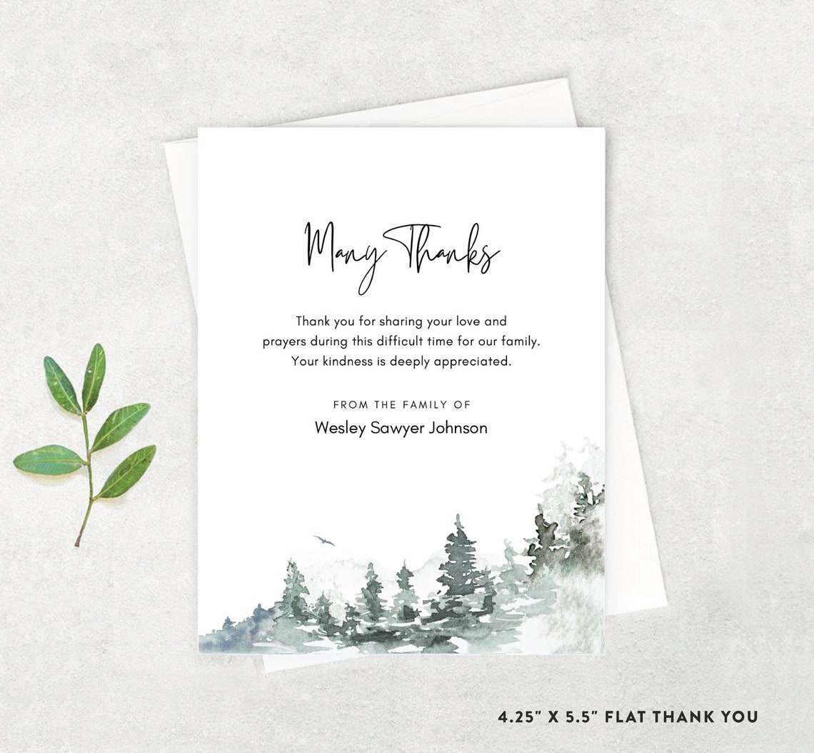 Forest | Canva Template Bundle of 4 | Editable Religious Memorial ...