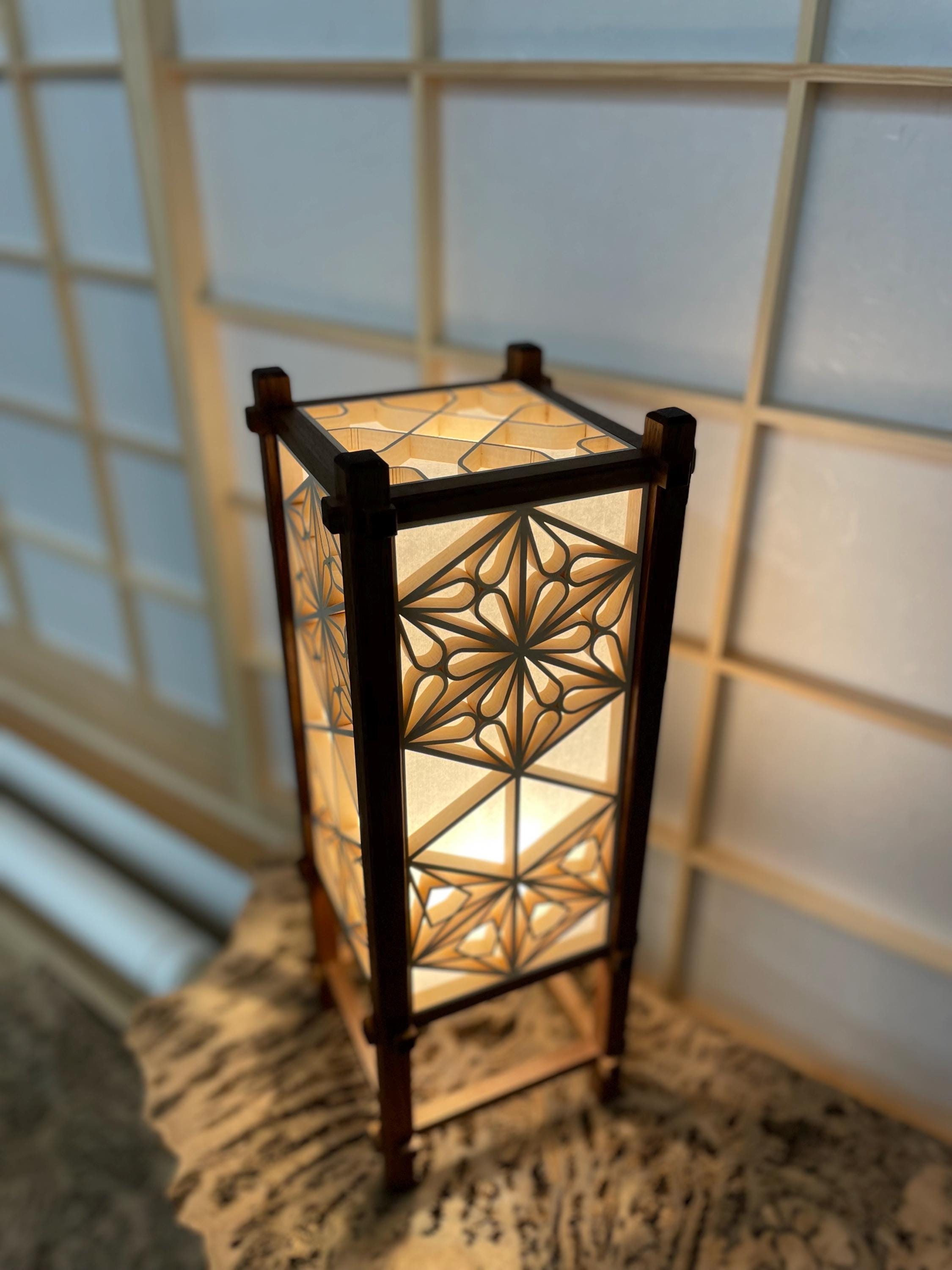 Japanese Style Kumiko Lamp - Etsy
