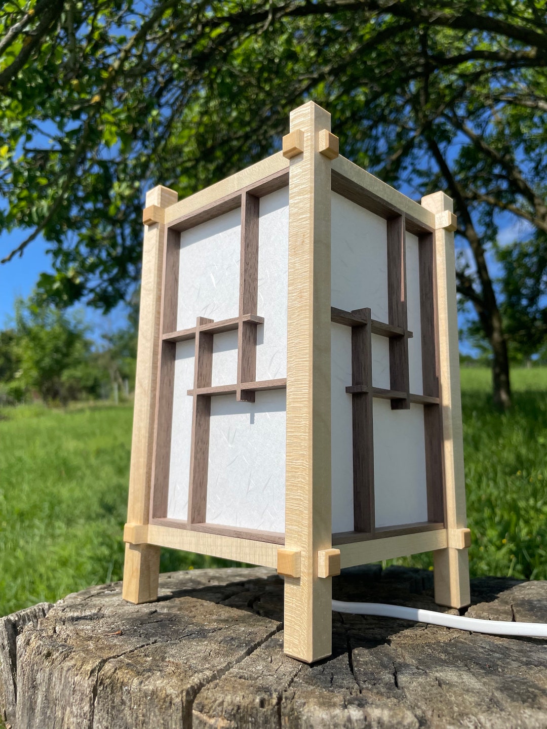 Japanese Style Kumiko Lamp - Etsy