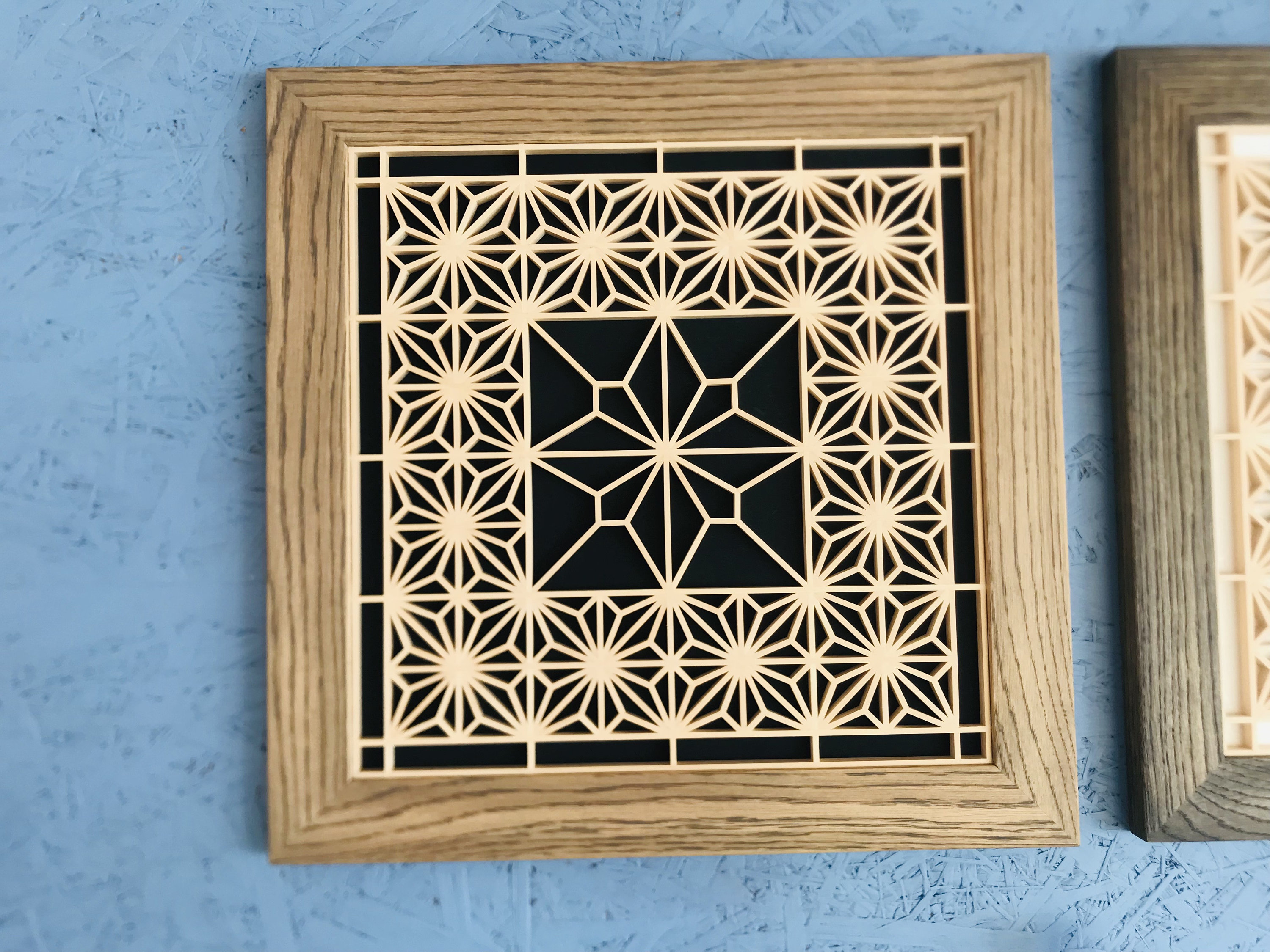 Wall Art Asa-no-ha and Kiri Kumiko Pattern - Etsy