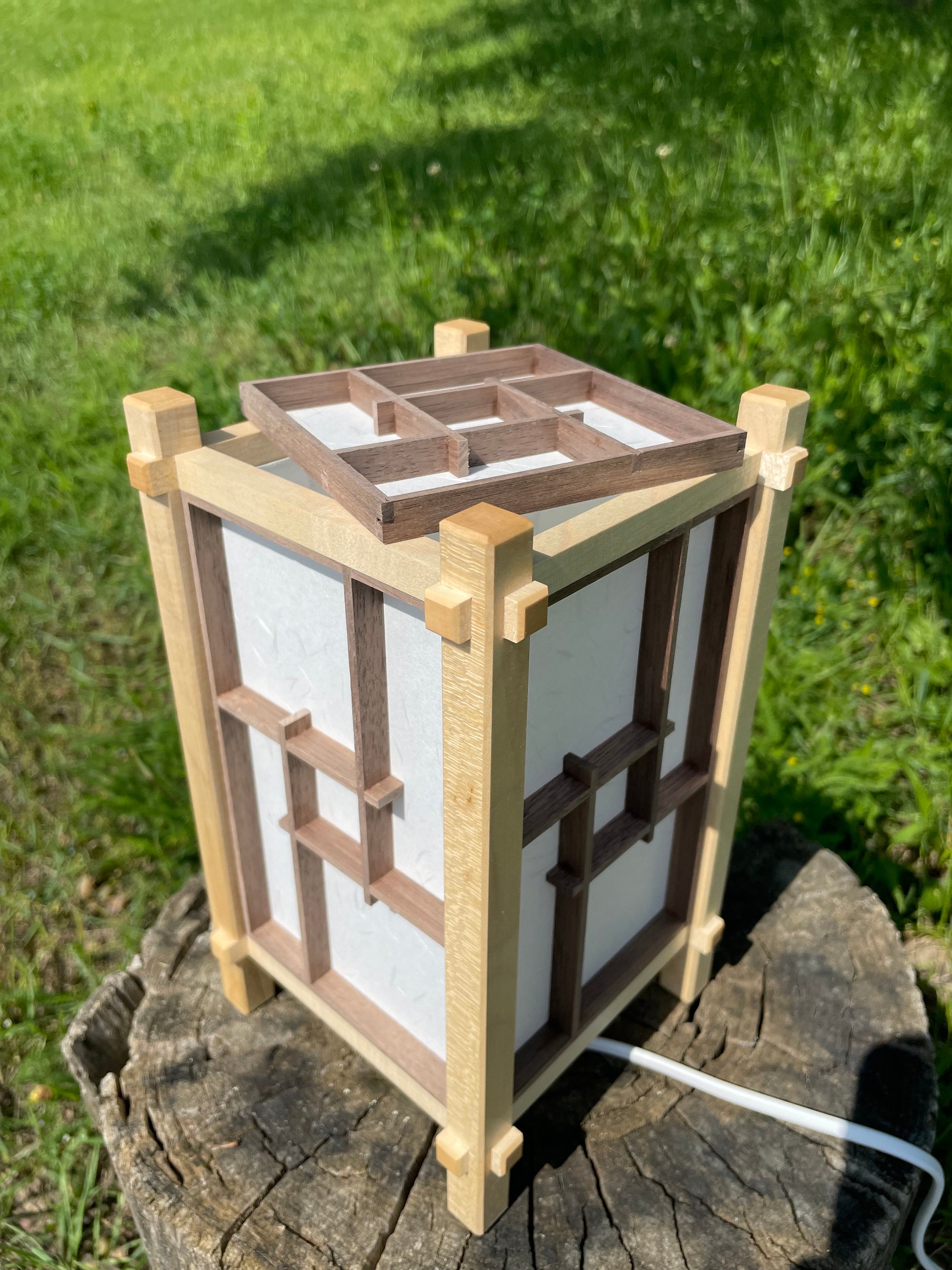 Japanese Style Kumiko Lamp - Etsy