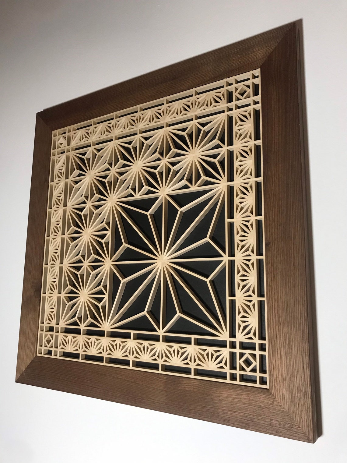 Wall Art Asa-no-ha Kumiko Pattern - Etsy Australia