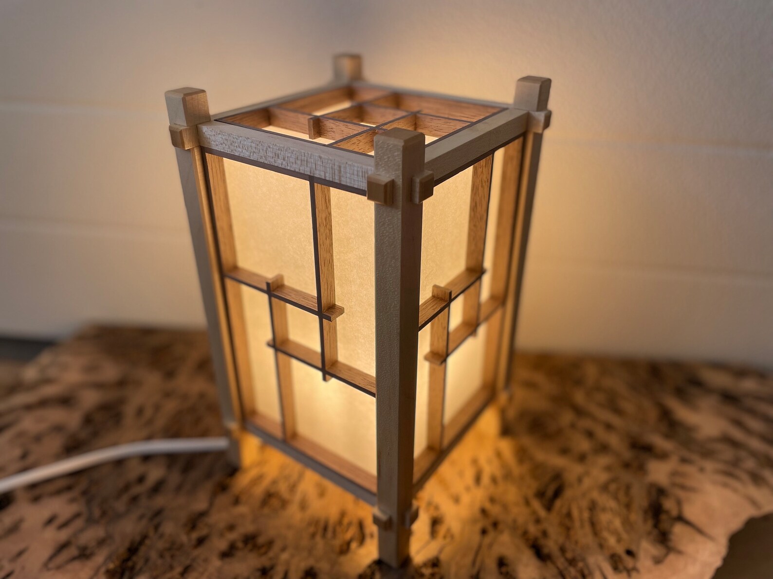 Japanese Style Kumiko Lamp - Etsy