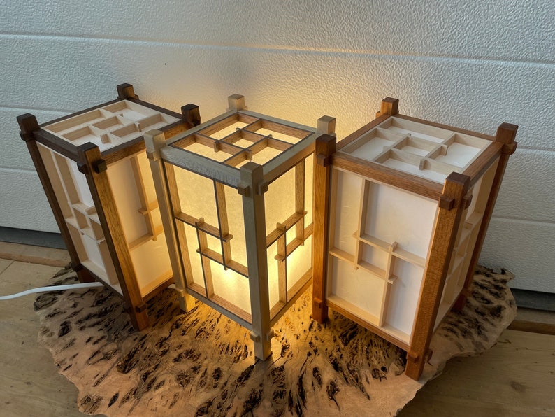 Japanese Style Kumiko Lamp - Etsy