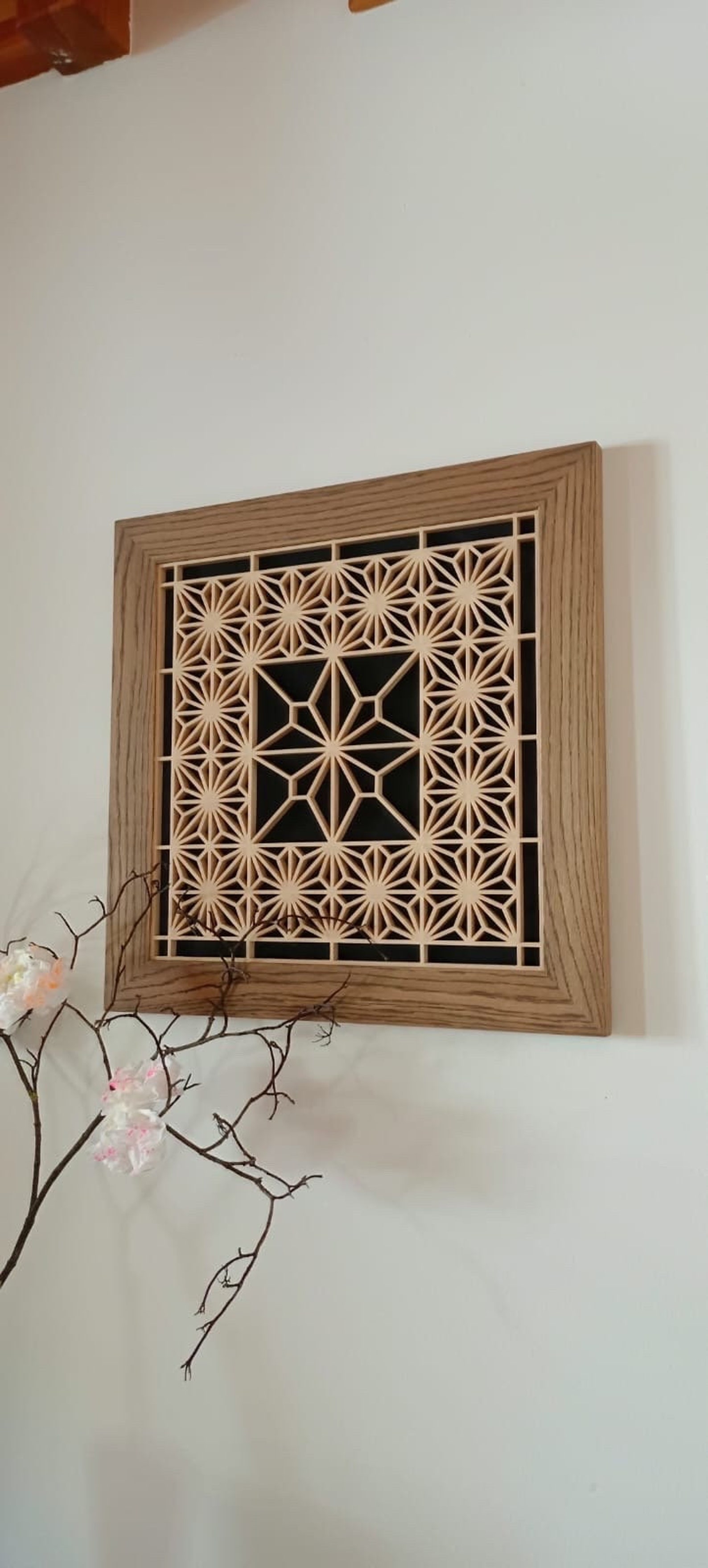Wall Art Asa-no-ha and Kiri Kumiko Pattern - Etsy