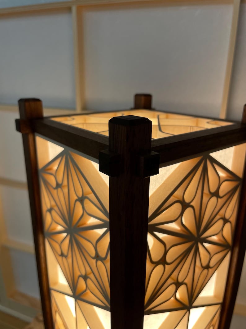 Japanese Style Kumiko Lamp - Etsy