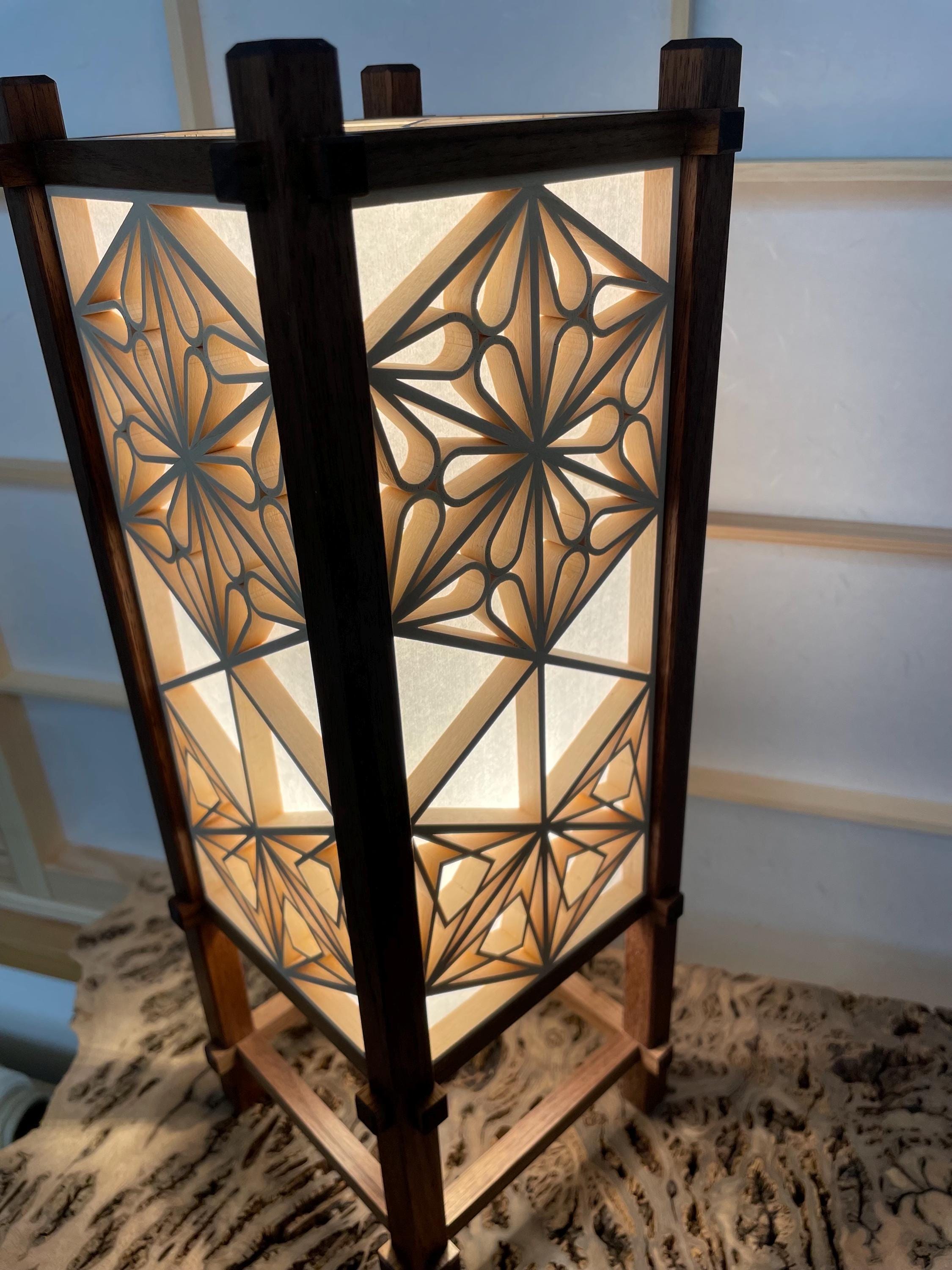 Japanese Style Kumiko Lamp - Etsy