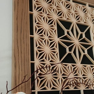 Wall Art Asa-no-ha and Kiri Kumiko Pattern - Etsy