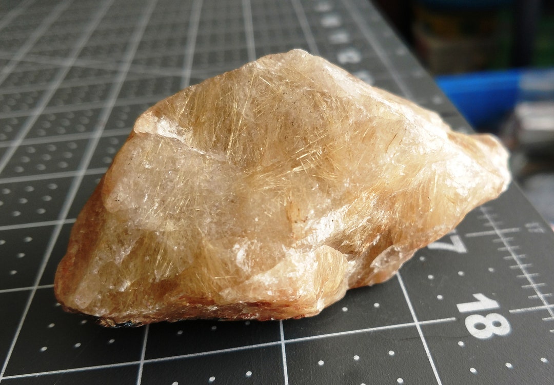 Rough Rutilated Quartz 8.85 Oz. for Lapidary Pendant Cabochons Gold ...