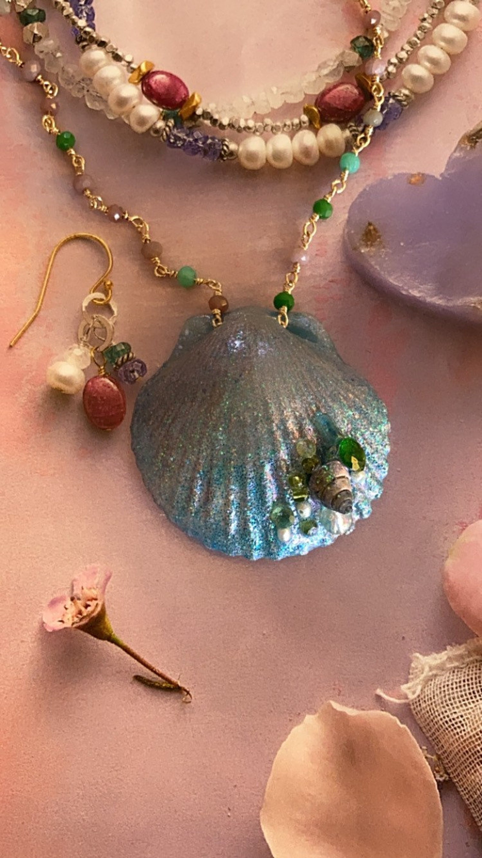 Gift From a Mermaid - Jewels of the Sea - OOAK Handmade Quartz Shell ...
