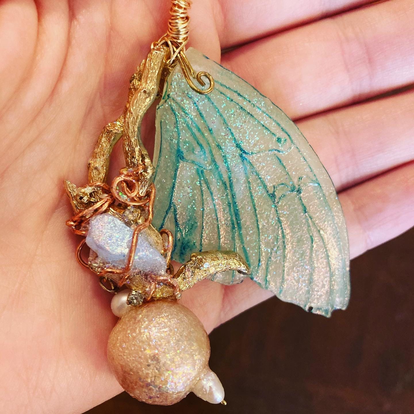 The FAE Wing Magical Fairy Wing Necklace Wearable Art | Etsy