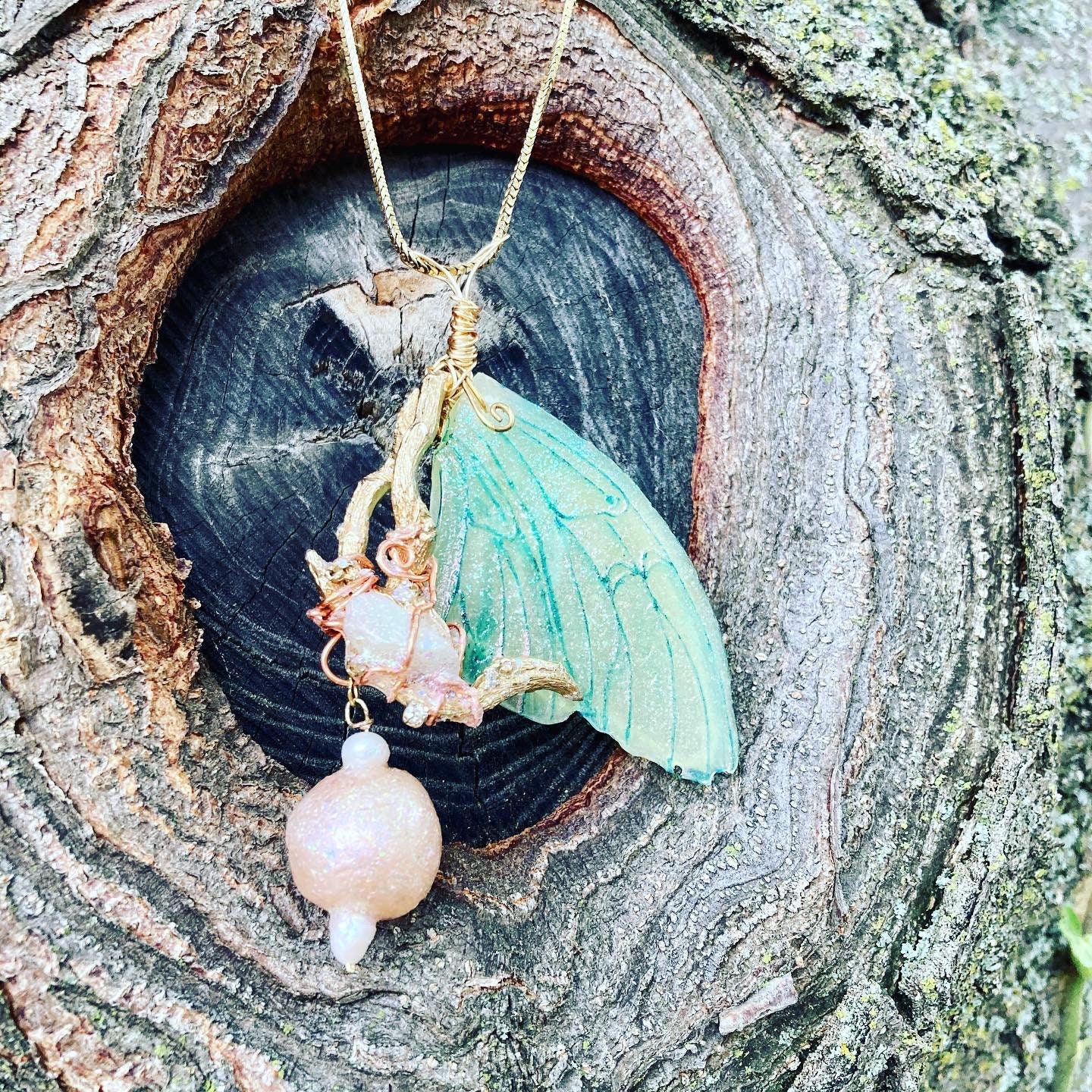The FAE Wing Magical Fairy Wing Necklace Wearable Art | Etsy